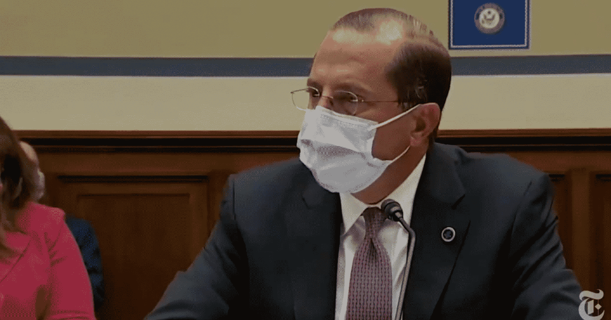 Azar Defends Trump’s Family for Not Wearing Masks at First Presidential ...