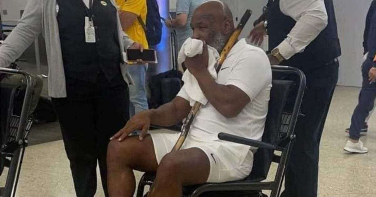 Boxing Great Mike Tyson Seen Being Wheeled Around Airport After the ...