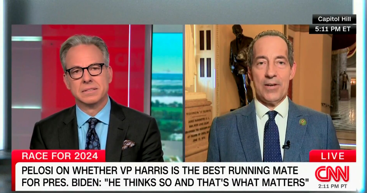 Watch: Dem Rep Suggests Jake Tapper Might Be a ‘Stronger’ Running Mate ...