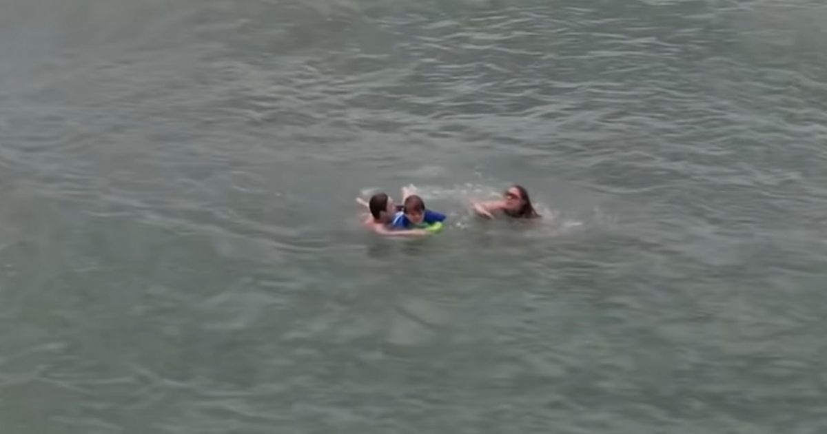 Drone Captures Incredible Moment Teen Risks Life to Save Mother and Son ...