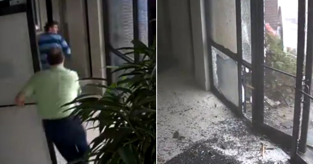 Employees Run for Cover Seconds Before Disaster – Security Camera ...