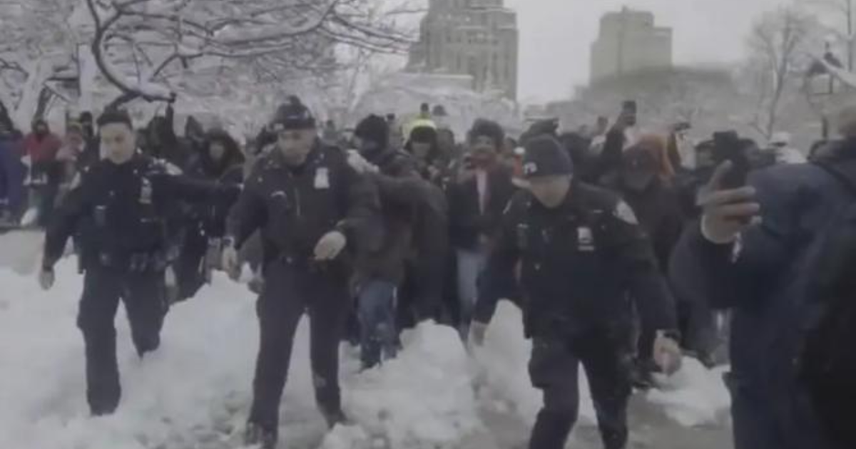 NYPD Responds To Park After Massive Snowball Fight Takes Place ...