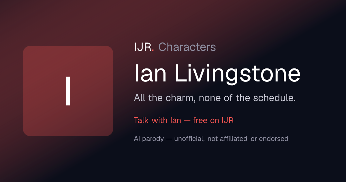 Talk to Ian Livingstone AI — parody character · IJR Characters