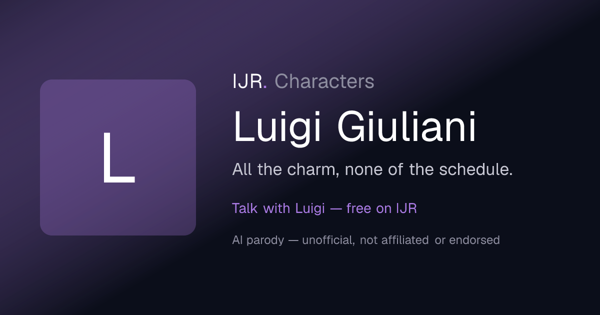 Talk to Luigi Giuliani AI — parody character · IJR Characters