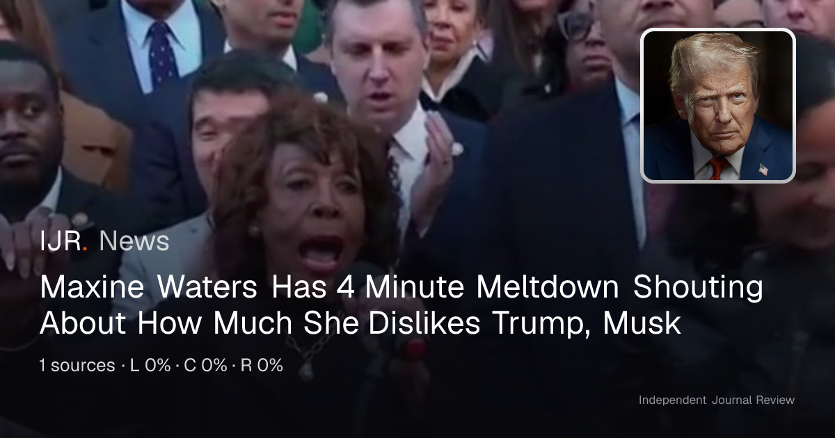 Maxine Waters Has 4 Minute Meltdown Shouting About How Much She ...