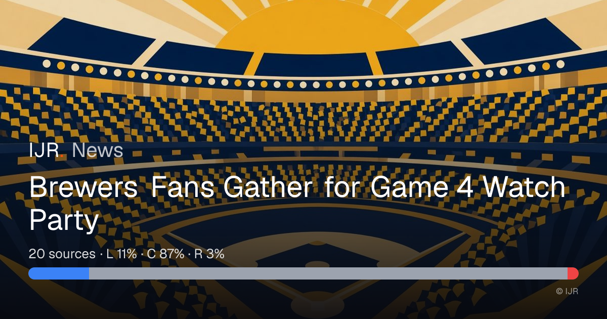 Brewers Fans Gather for Game 4 Watch Party — IJR News