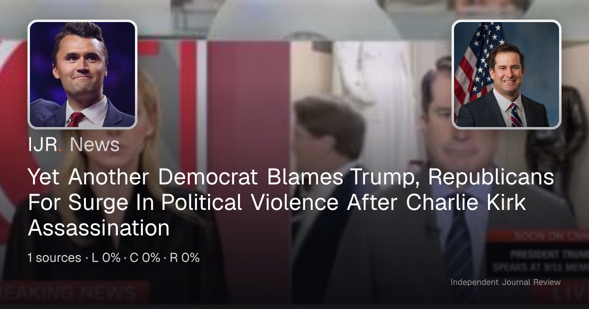 Yet Another Democrat Blames Trump, Republicans For Surge In Political ...