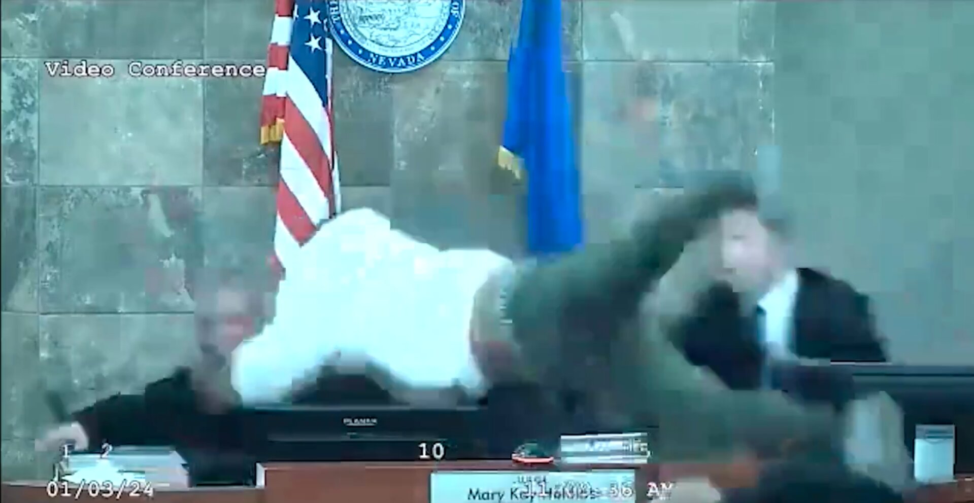 Viral Video Shows Man Attacking Judge After She Denied Him Probation